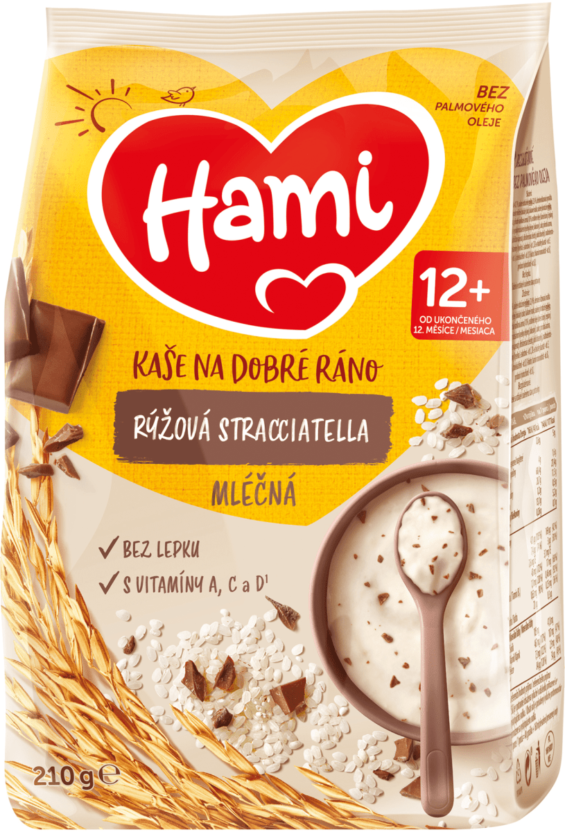 Hami Mliečna kaša ryžová straciatella, 210 g nakupujte vždy výhodne online | mojadm.sk
