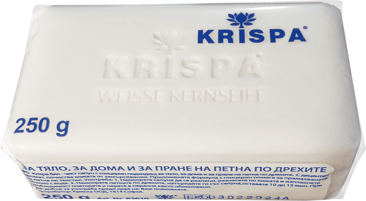 KRISPA Сапун за пране на петна по дрехите, 250 g Пазарувай трайно ...