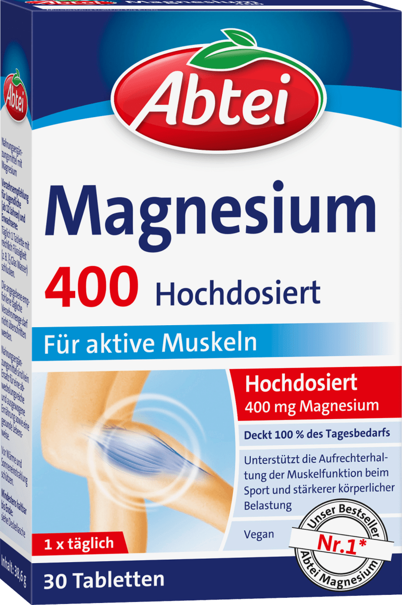 Abtei Magnesium 400 Tabletten 30 St, 38,6 g dauerhaft günstig online ...
