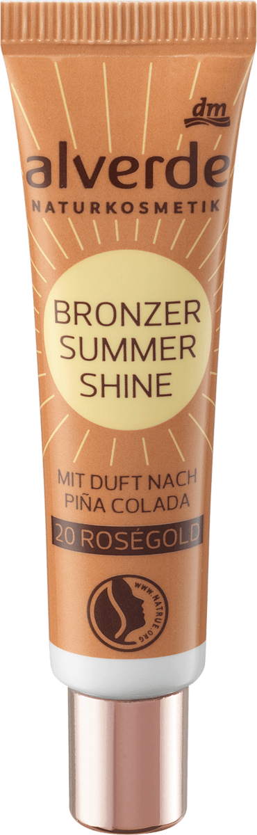 alverde NATURKOSMETIK Summer Shine tekući bronzer – 20 Rosegold, 15 ml ...
