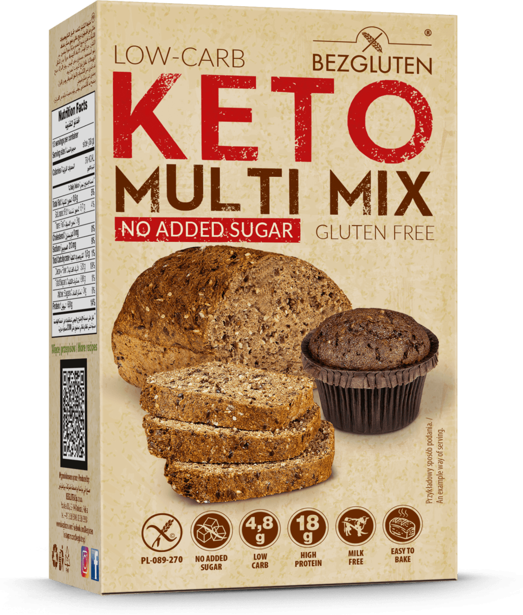 BEZGLUTEN KETO Multi mix, bezgl. mieszanka do wypieku chleba, 250 g ...