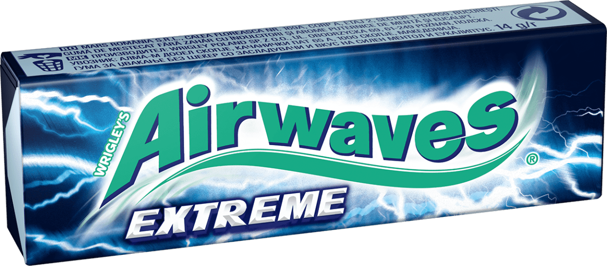 Airwaves Дъвки Extreme, дражета, 14 g Пазарувай трайно изгодно онлайн