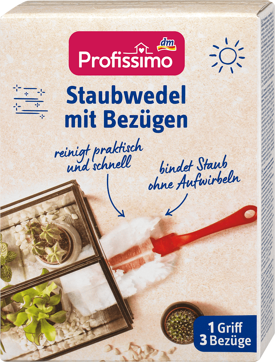 Profissimo Staubwedel mit Bezügen, Set: 1 Griff + 3 Bezüge, 1 St ...