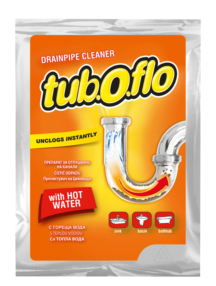 tub.O.flo Препарат за отпушване на канали с гореща вода, 60 g Пазарувай ...