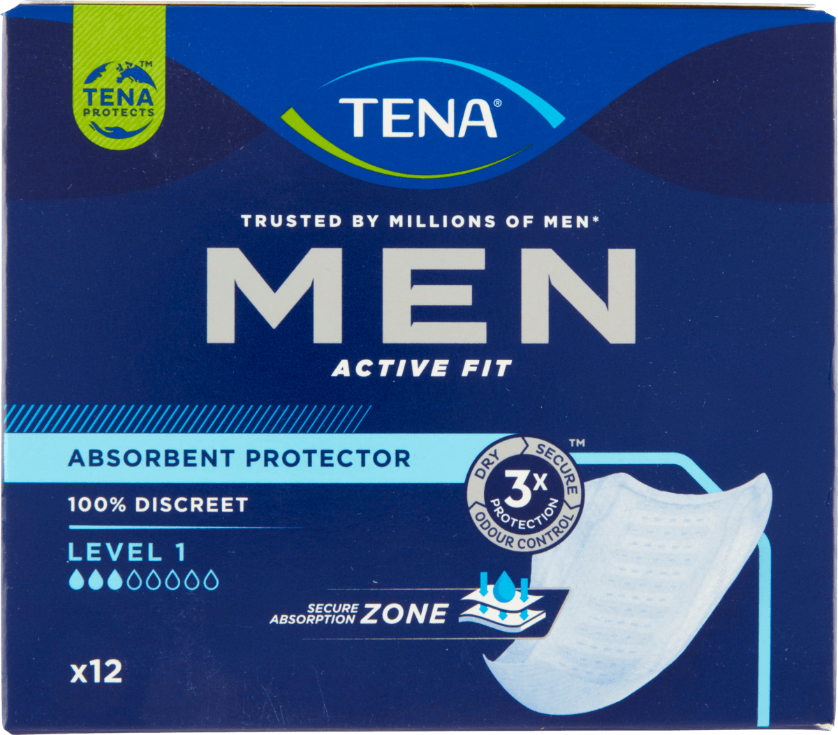 TENA Men Level 1 assorbenti per incontinenza leggera, 12 pz Acquisti ...