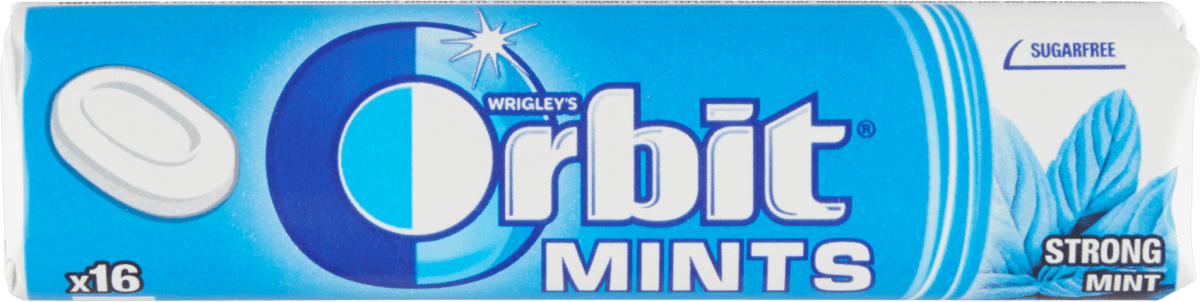Orbit Mints bonbony Strong Mint, 28 g | dm.cz