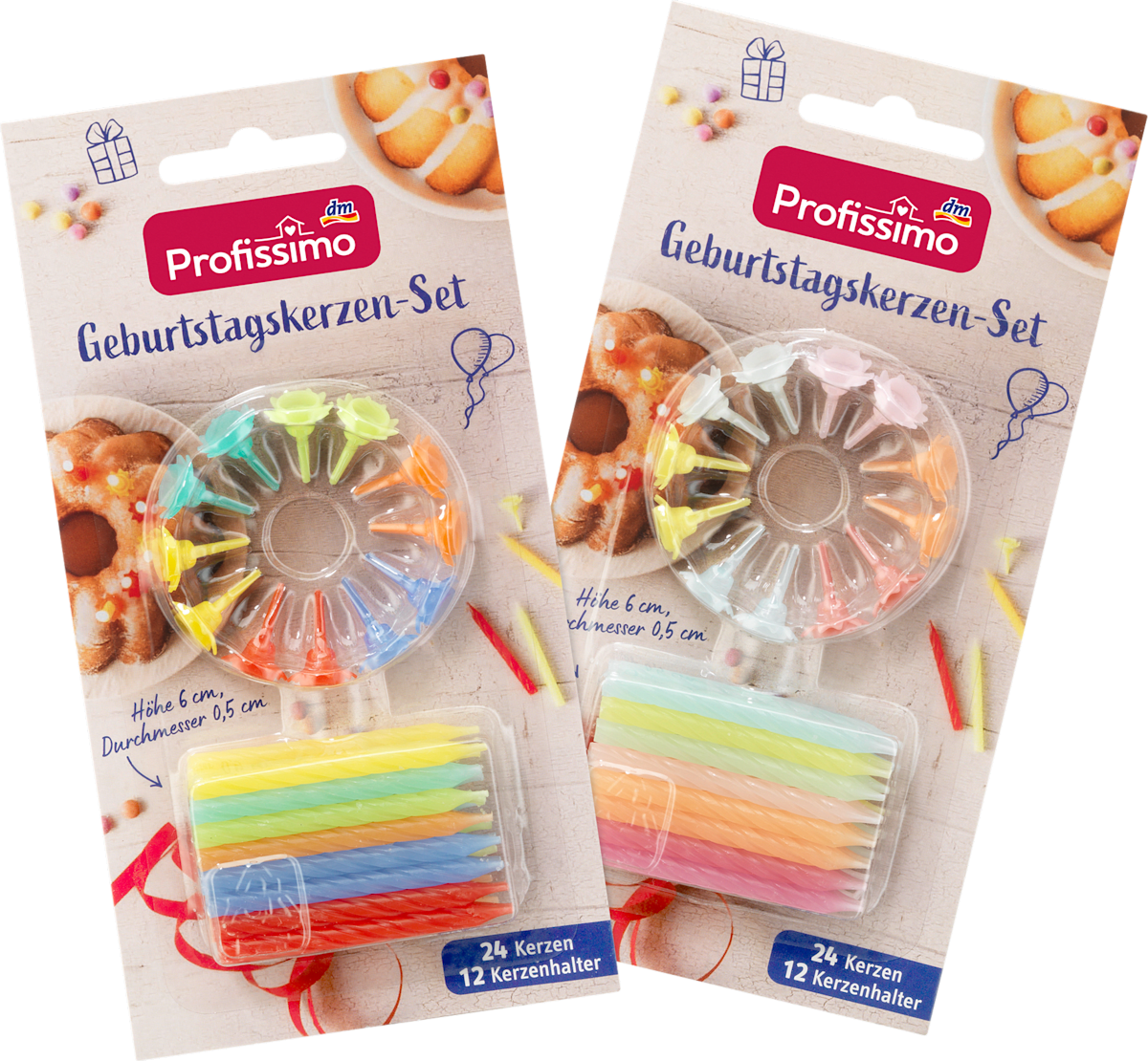 Profissimo Geburtstagskerzen-Set, 24 St dauerhaft günstig online kaufen | dm.de