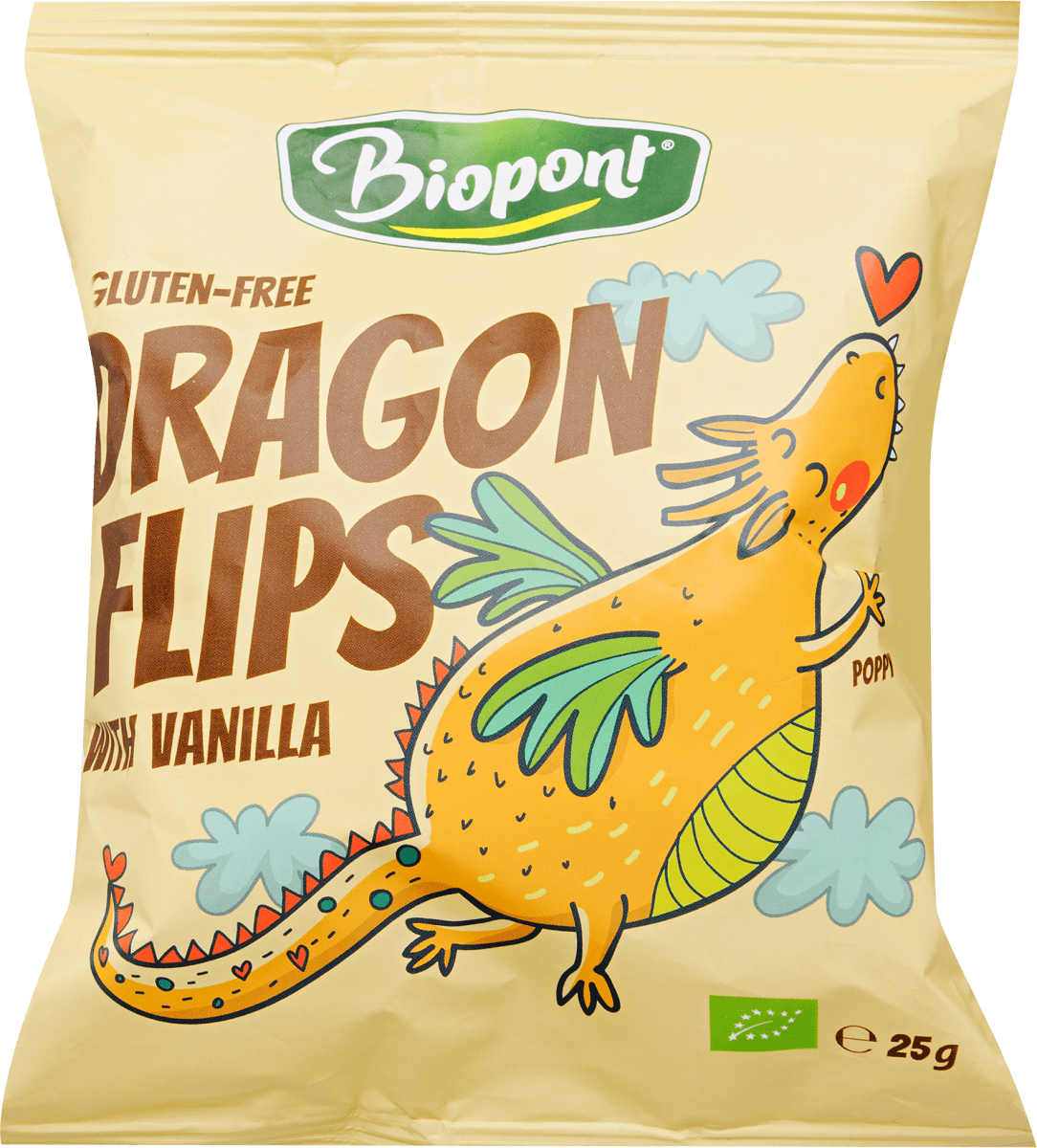 Biopont Bio extrudált kukorica snack vaníliával, 25 g | dm.hu