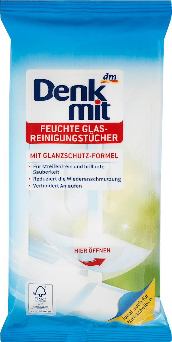 Denkmit Glasreinigungs Tücher feucht, 20 St dauerhaft günstig online ...