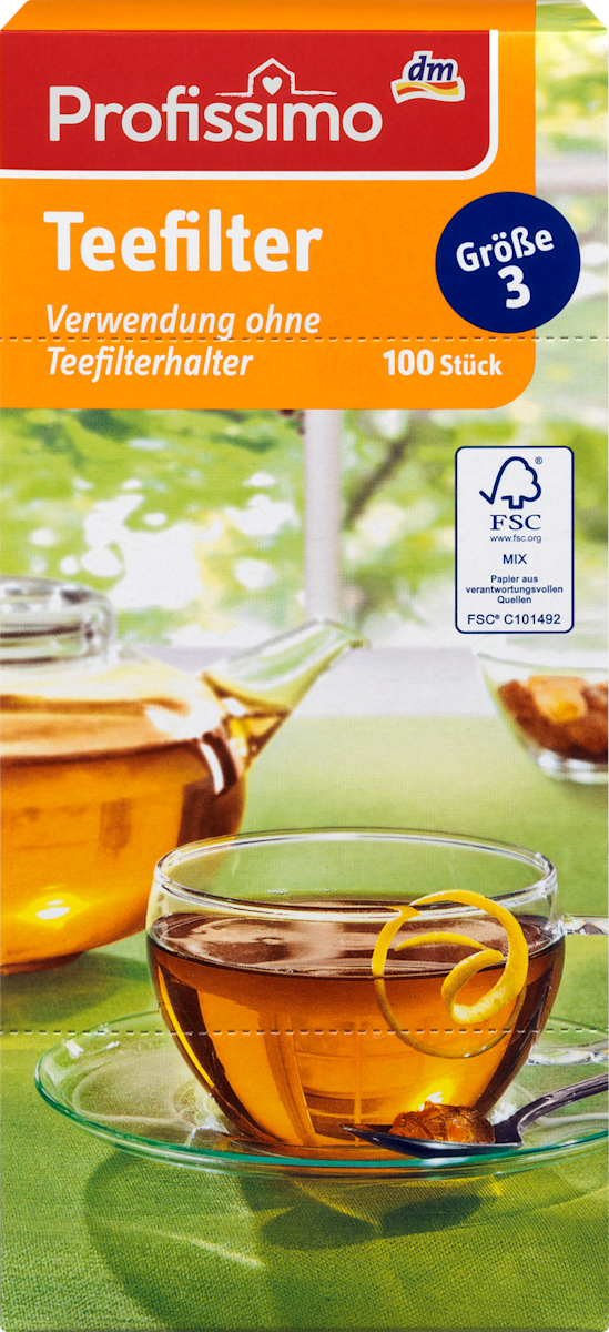 Profissimo Teefilter (Größe 3), 100 St dauerhaft günstig online kaufen | dm.de