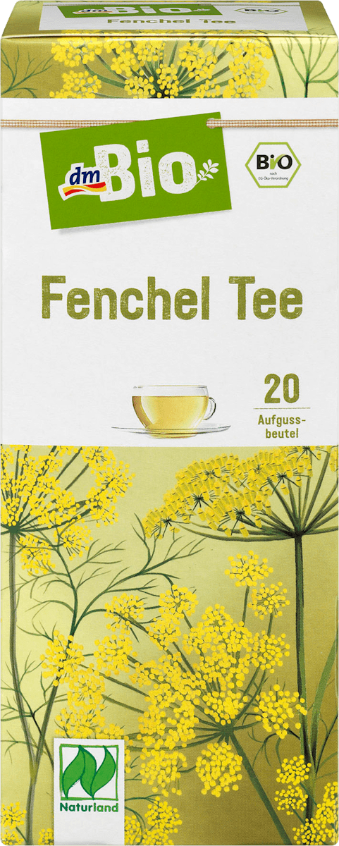 dmBio Kräuter-Tee, Fenchel Tee (20x2g), Naturland, 40 g dauerhaft ...
