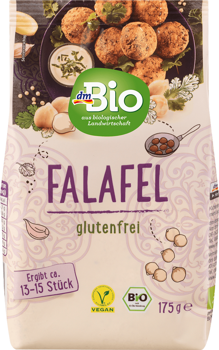 dmBio Backmischung Falafel, glutenfrei, 175 g dauerhaft günstig online ...