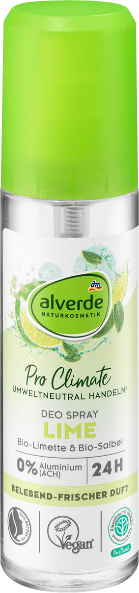 alverde NATURKOSMETIK Deo Spray Lime Limette Salbei, 75 ml dauerhaft ...