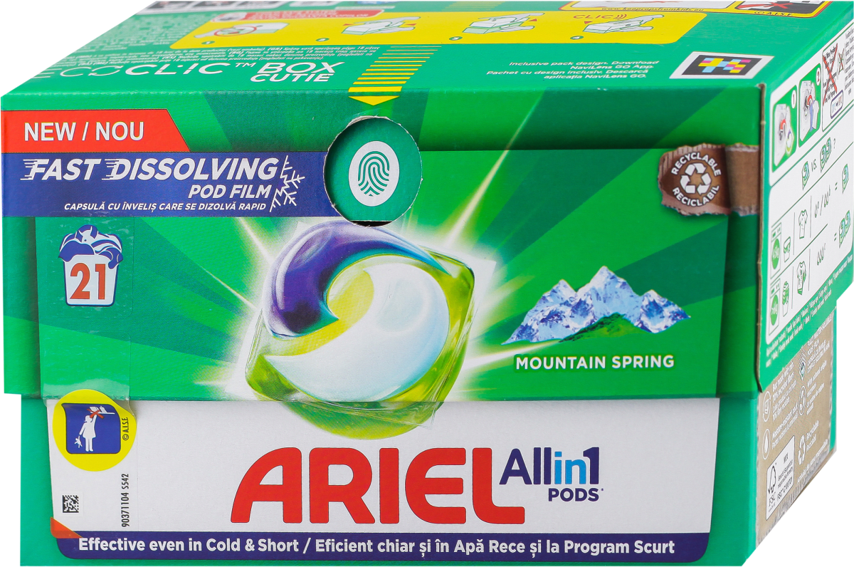 ARIEL PODS Mountain Spring All in 1 kapsule za veš, 21 kom povoljna online kupovina | dm.rs