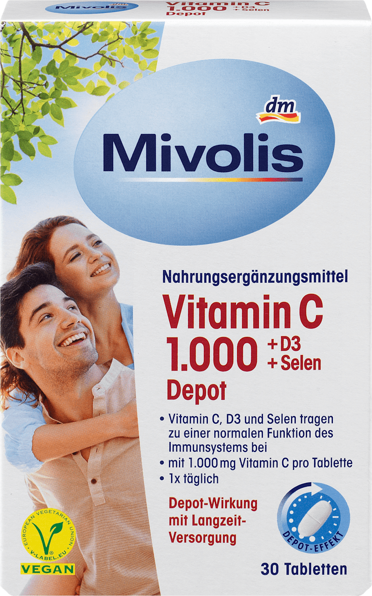 Mivolis Vitamin C 1000 + D3 + Selen Depot 30 St, 42 g dauerhaft günstig ...