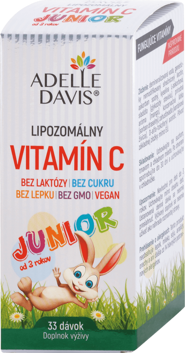 ADELLE DAVIS Lipozomálny Vitamín C Junior od 3 rokov, 100 ml trvalo ...