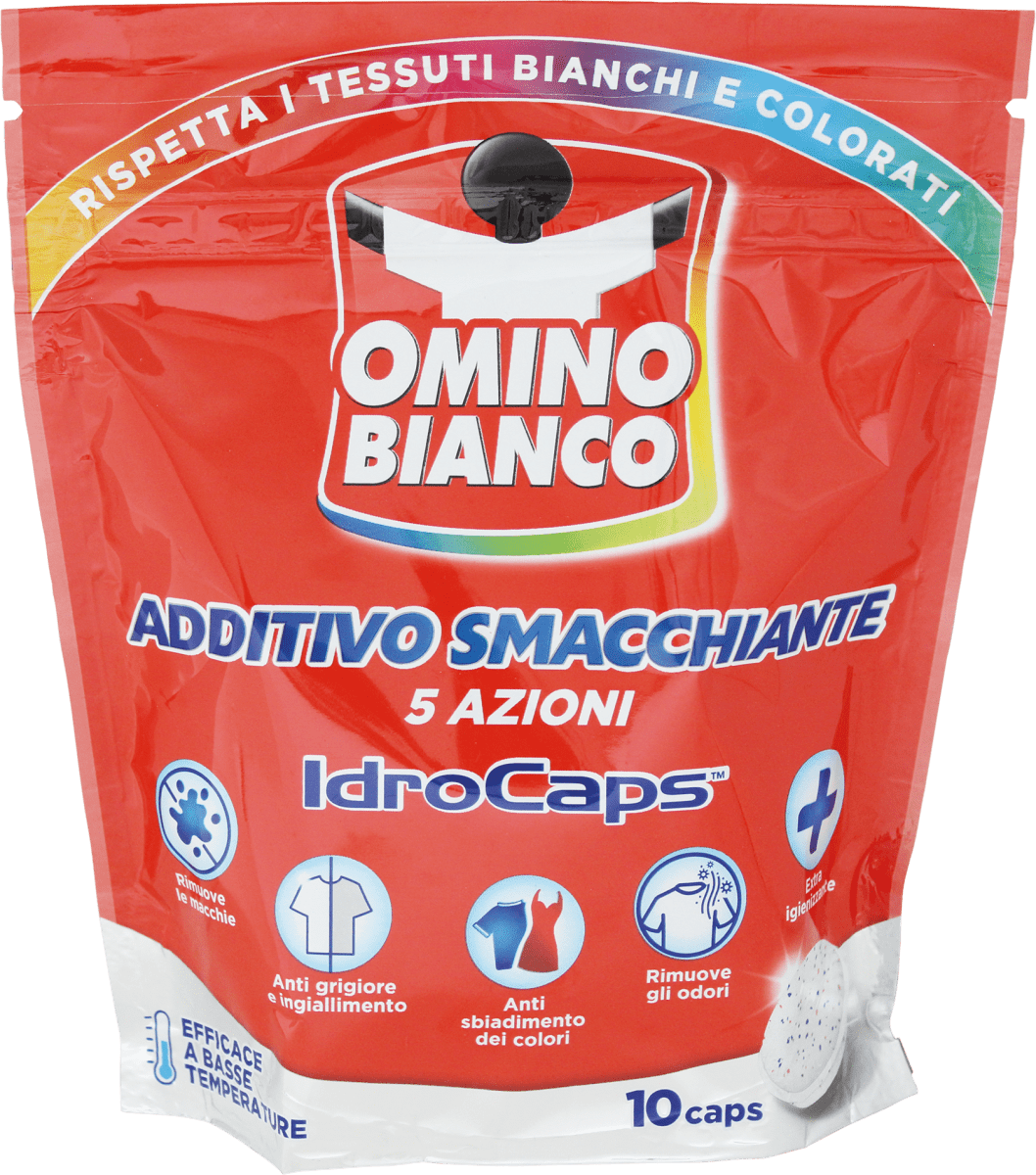 Omino Bianco Additivo Smacchiante IdroCaps, 10 pz Acquista online a ...