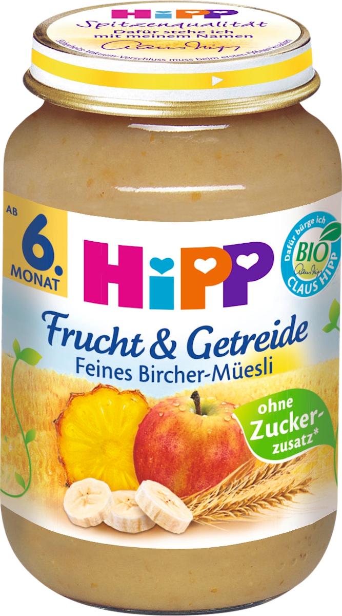 HiPP Frucht & Getreide Feines Bircher Müesli ab 6. Monat, 190 g dauerhaft günstig online kaufen ...