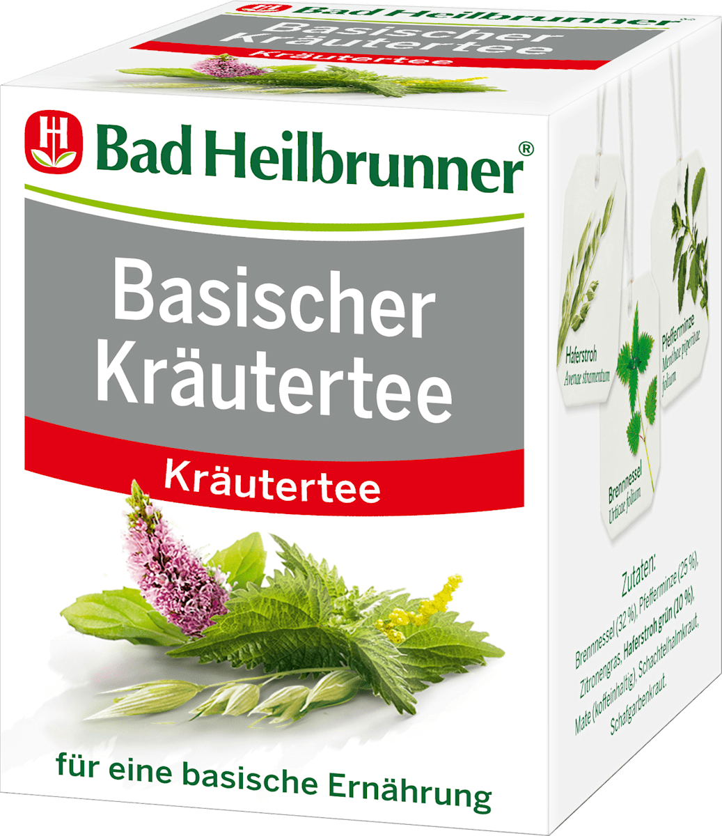 Bad Heilbrunner Kräuter-Tee, basischer Kräutertee (8 x 1,8 g), 14,4 g ...