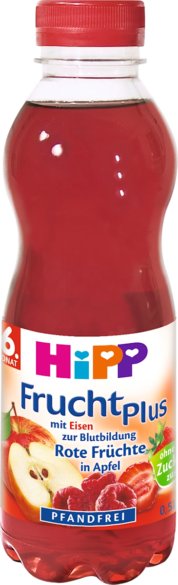 Hipp Fruchtsaft-Getränk Frucht Plus Rote Früchte ab 6. Monat, 0,5 l dauerhaft günstig online ...