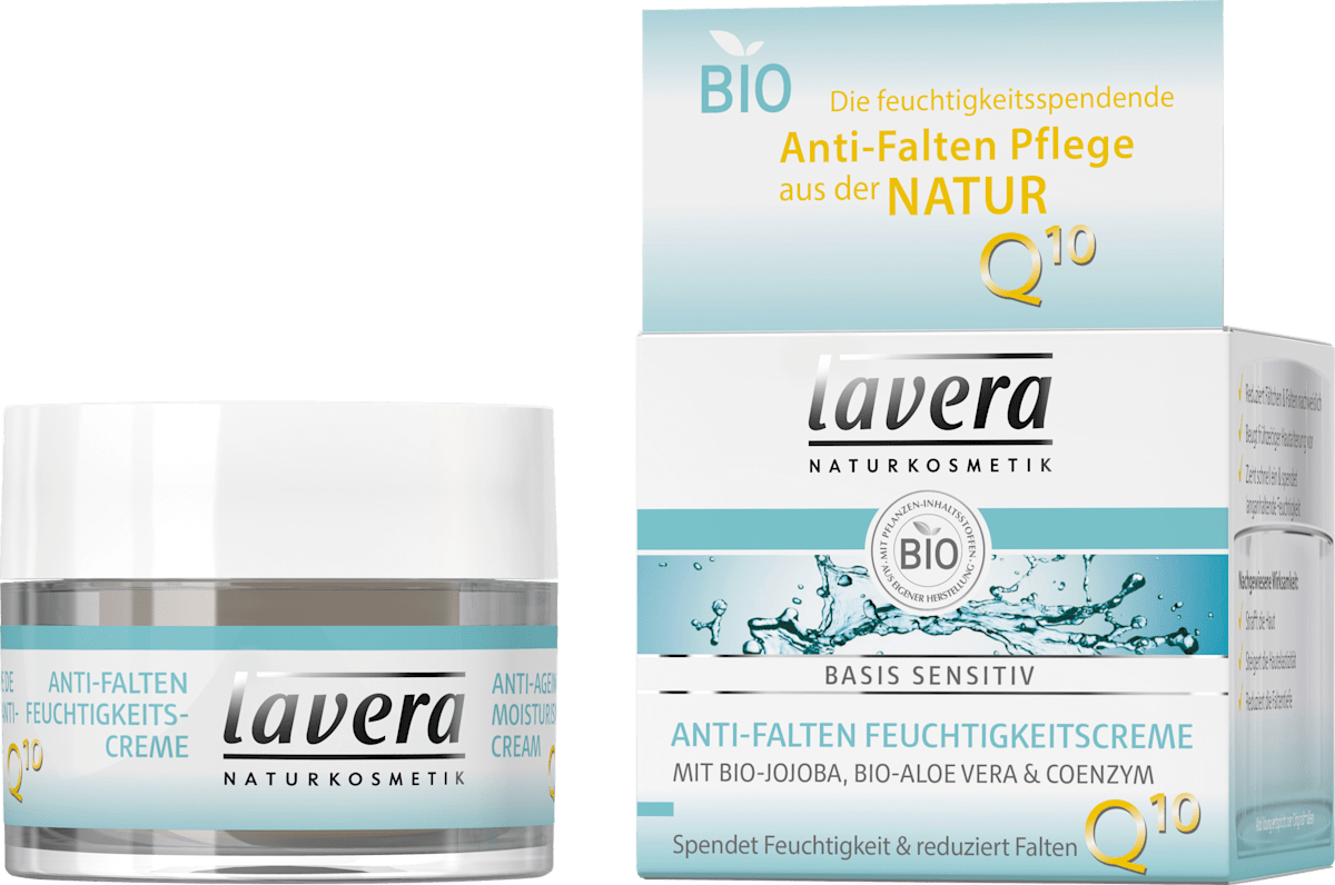 lavera Tagespflege Feuchtigkeitscreme Basis Sensitiv mit Bio-Aloe Vera & Coenzym Q10, 50 ml ...