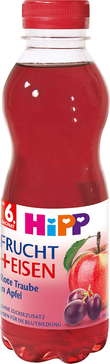HiPP Saft Frucht + Eisen Rote Traube in Apfel ab 6. Monat, 0,5 l dauerhaft günstig online kaufen ...