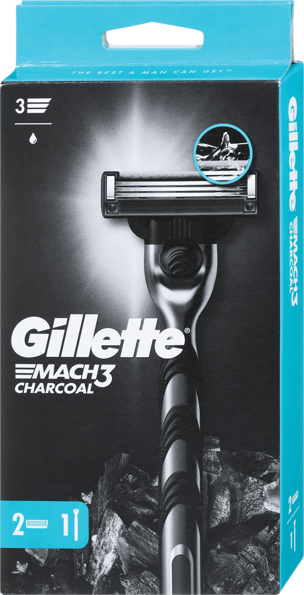 Gillette MACH3 CHARCOAL brijač + 2 dopune, 1 kom uvek povoljna online ...
