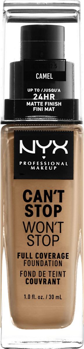 NYX PROFESSIONAL MAKEUP Foundation Can't Stop Won't Stop 24-Hour Camel ...
