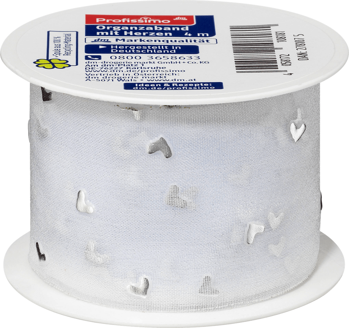 Profissimo Profissimo Band Herz silber Organza, 4 m dauerhaft günstig ...