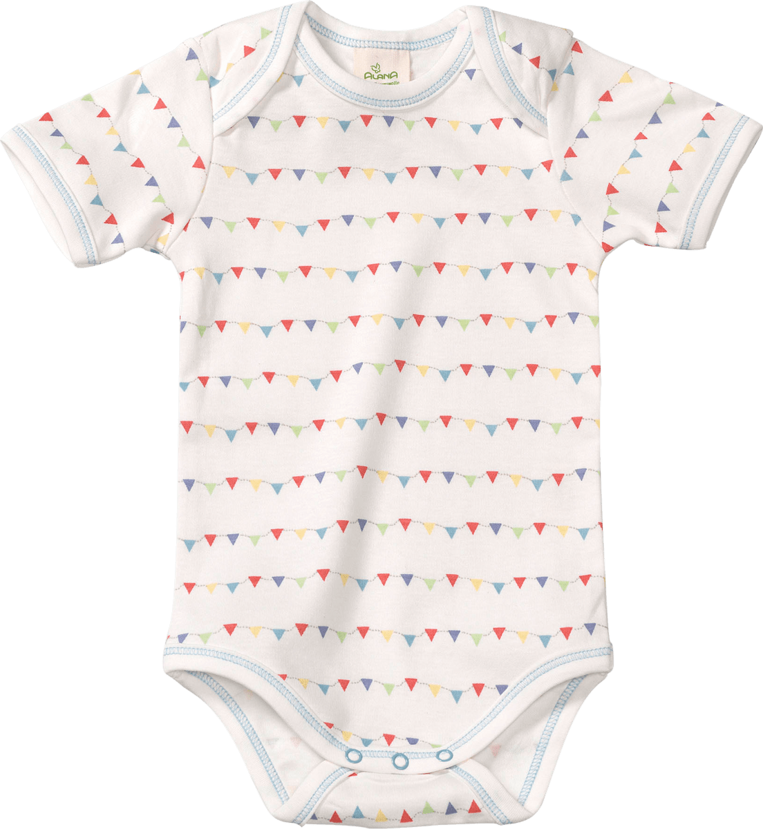 ALANA Baby Body, Gr. 86/92, in Bio-Baumwolle, weiß, bunt, für Mädchen ...