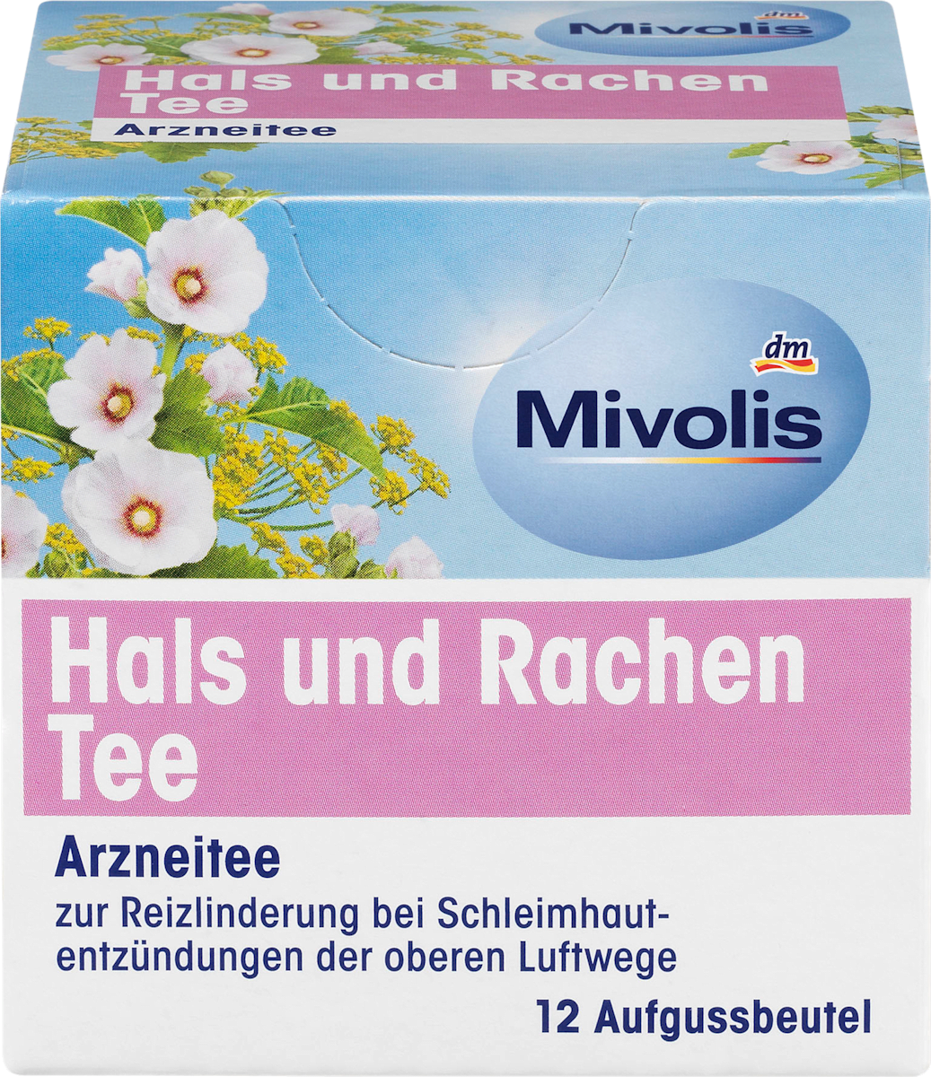 Mivolis Arzneitee, Hals & Rachen Tee (12 Beutel), 18 g dauerhaft ...