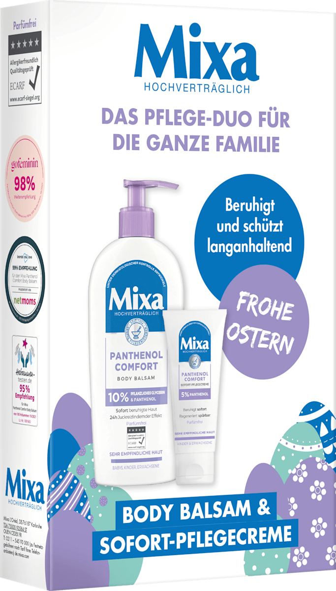 Mixa Geschenkset Ostern Panthenol Bodybalsam + Pflegecreme, 1 St ...