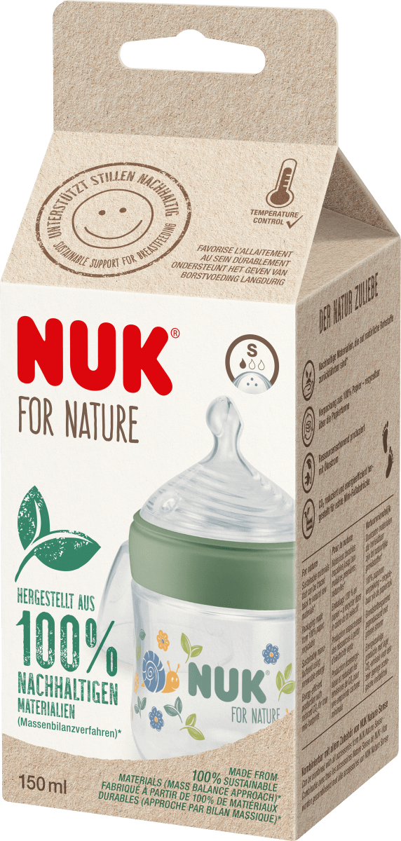 NUK Babyflasche for Nature, grün, 0-6 Monate, 150ml, 1 St dauerhaft günstig online kaufen | dm.de
