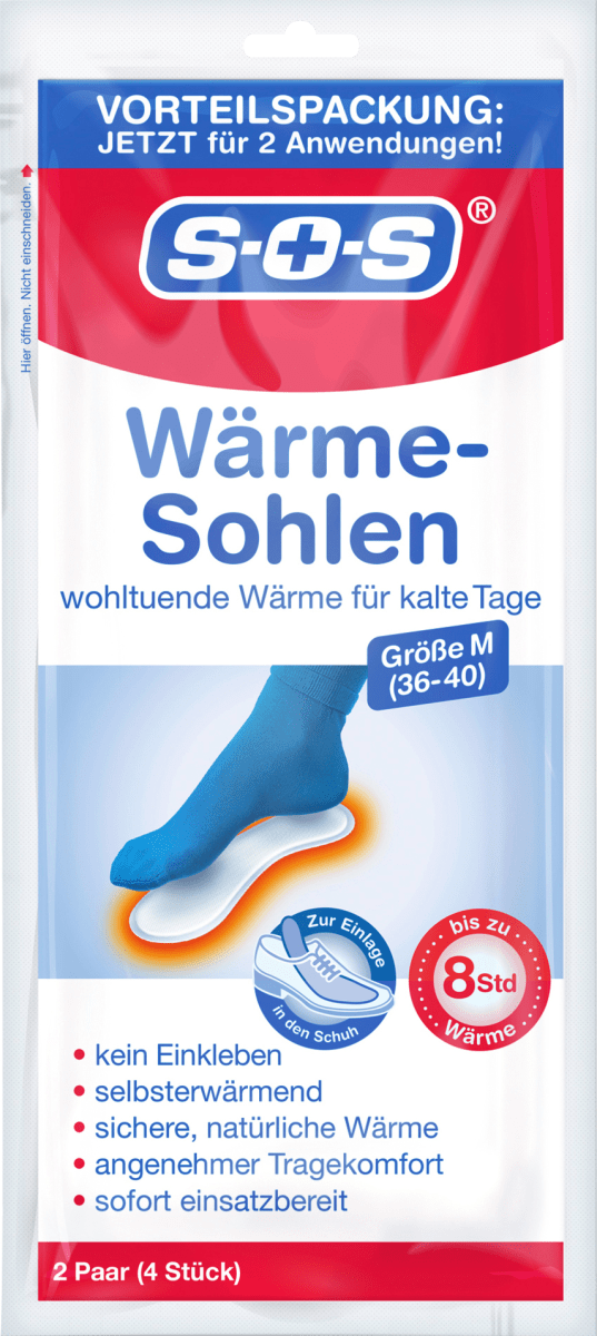 SOS Einlegesohlen Wärme Gr. 36-40 (2 Paar), 4 St dauerhaft günstig ...