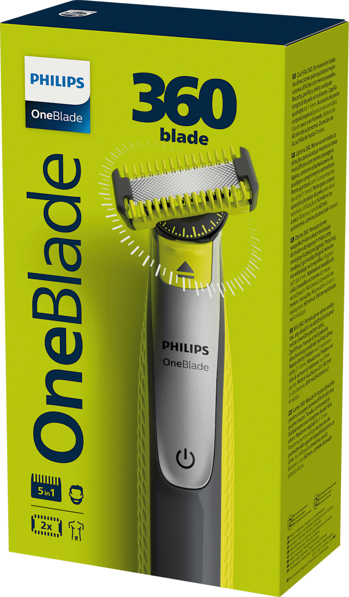 PHILIPS OneBlade Elektrischer Rasierer, OneBlade 360 QP2830/20, 1 St ...