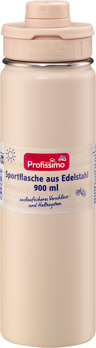Profissimo Sportflasche aus Edelstahl creme, 900 ml dauerhaft günstig ...