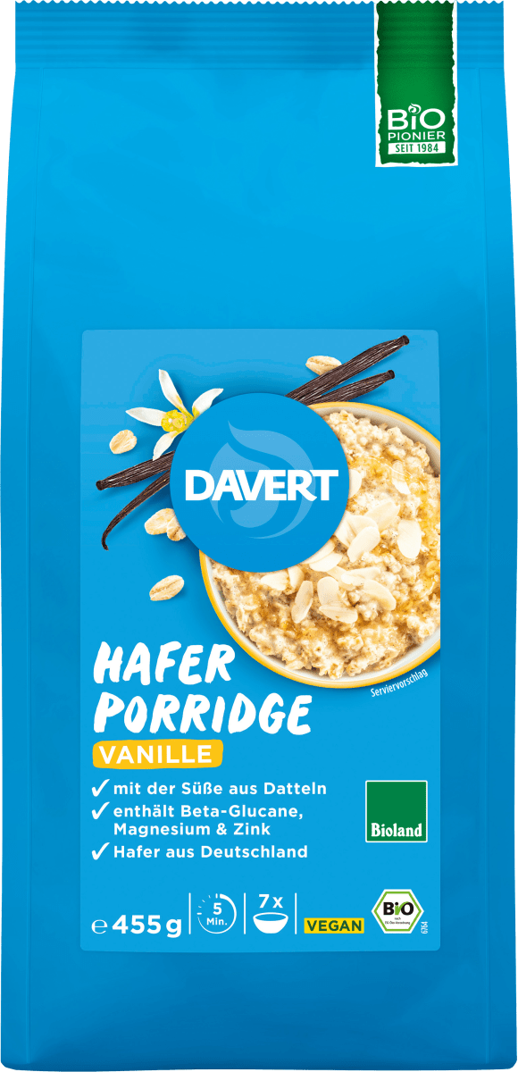 Davert Porridge, Hafer Vanille, 455 g dauerhaft günstig online kaufen ...