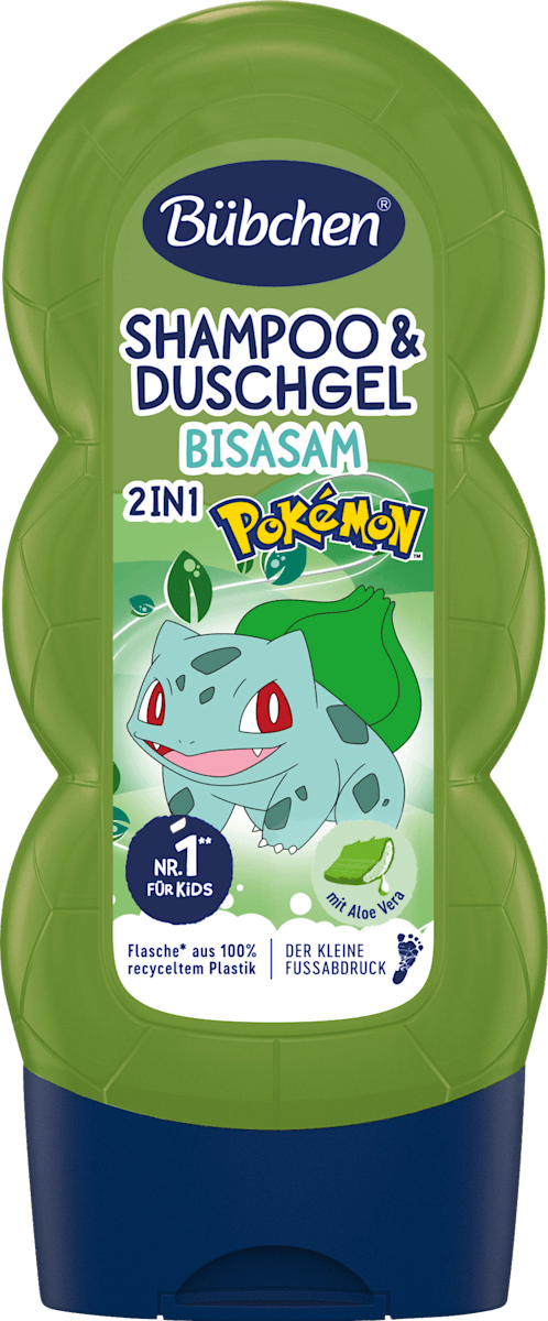 Bübchen Kinder Shampoo & Duschgel 2in1 Pokémon Bisasam, 230 ml ...