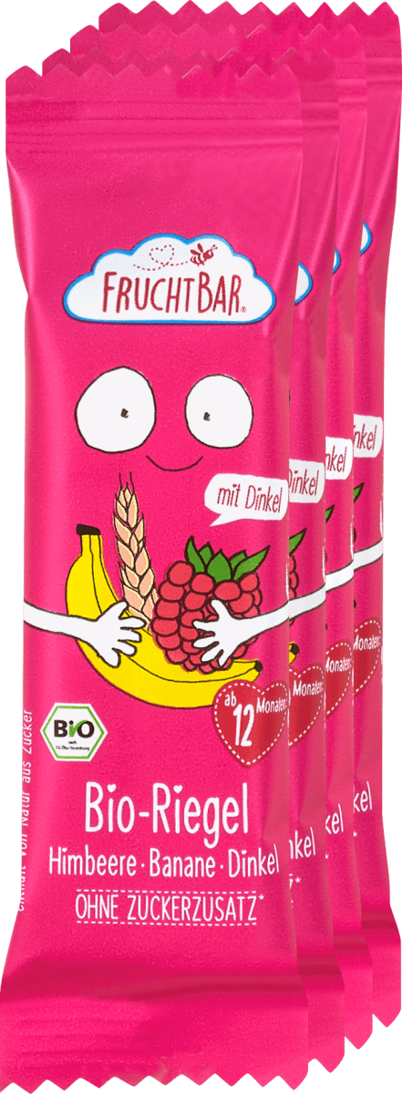 FruchtBar Fruchtriegel Himbeere, Banane, Dinkel, 92 g dm Dauerpreis ...