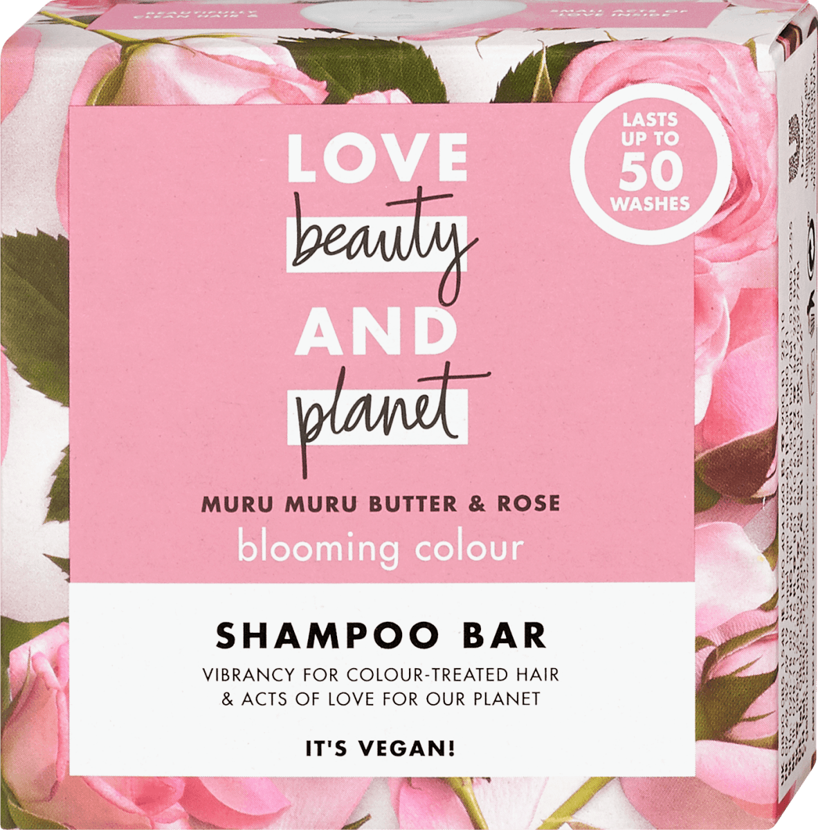 LOVE beauty AND planet Shampoo Bar Muru Muru Butter & Rose, 90 g | dm.at