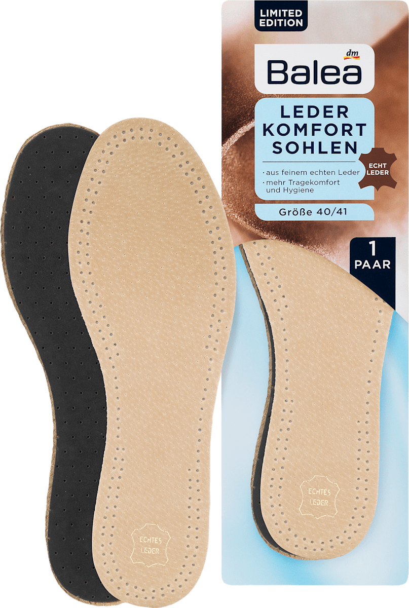 Balea Leder Komfort Sohlen Gr. 40-42 (1 Paar), 2 St dm Dauerpreis ...