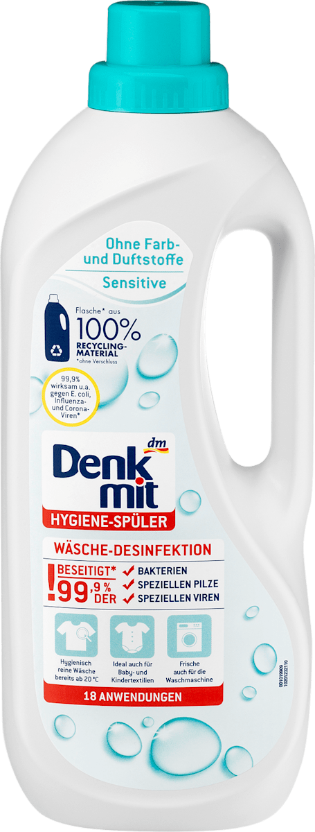 Denkmit Hygiene-Spüler Wäschedesinfektion ohne Farb&Duftstoffe 1,5 l, 1 ...