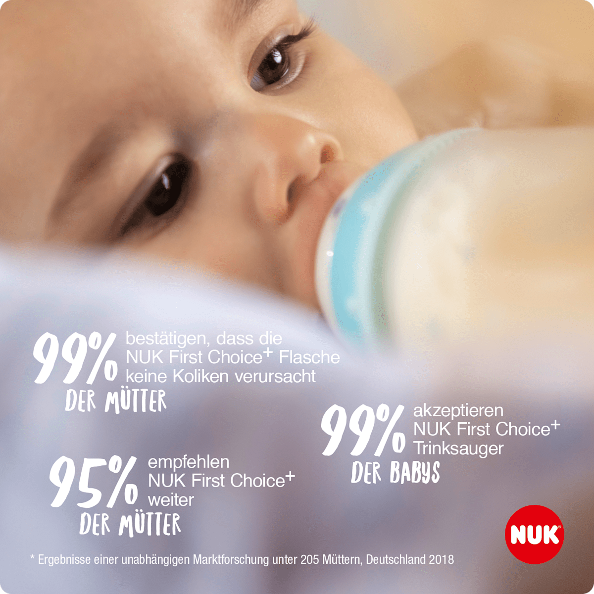 NUK Babyflasche aus Glas First Choice, weiß, 0-6 Monate, 240 ml, 1 St dauerhaft günstig online ...