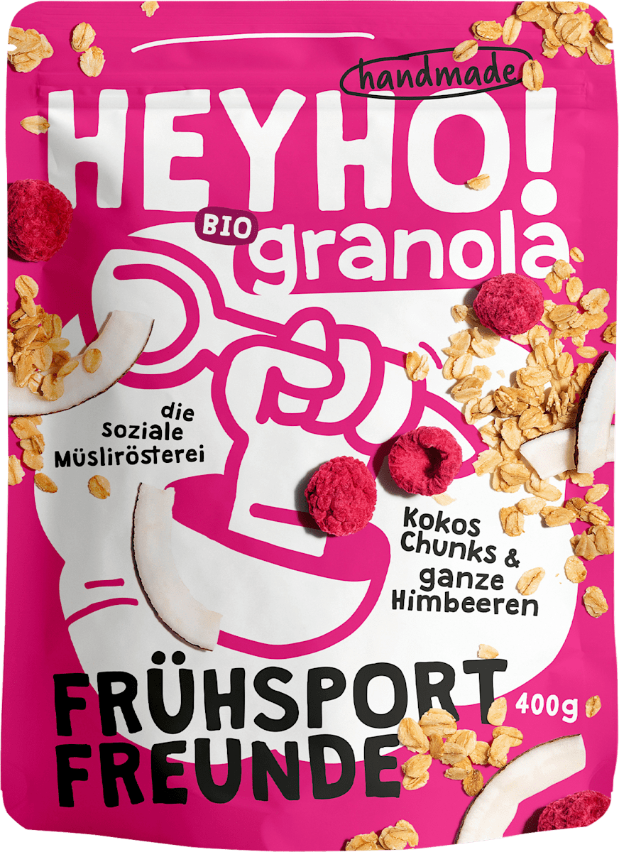HEYHO! Knuspermüsli Bio Hafer-Granola mit Früchten Frühsportfreunde, 400 g | dm.at