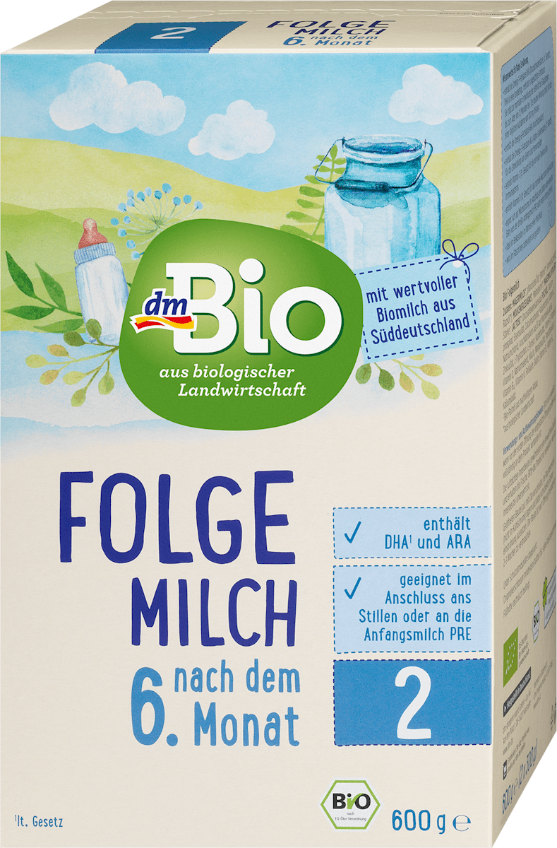 dmBio Folgemilch 2 Bio nach dem 6.Monat, 600 g dauerhaft günstig online ...