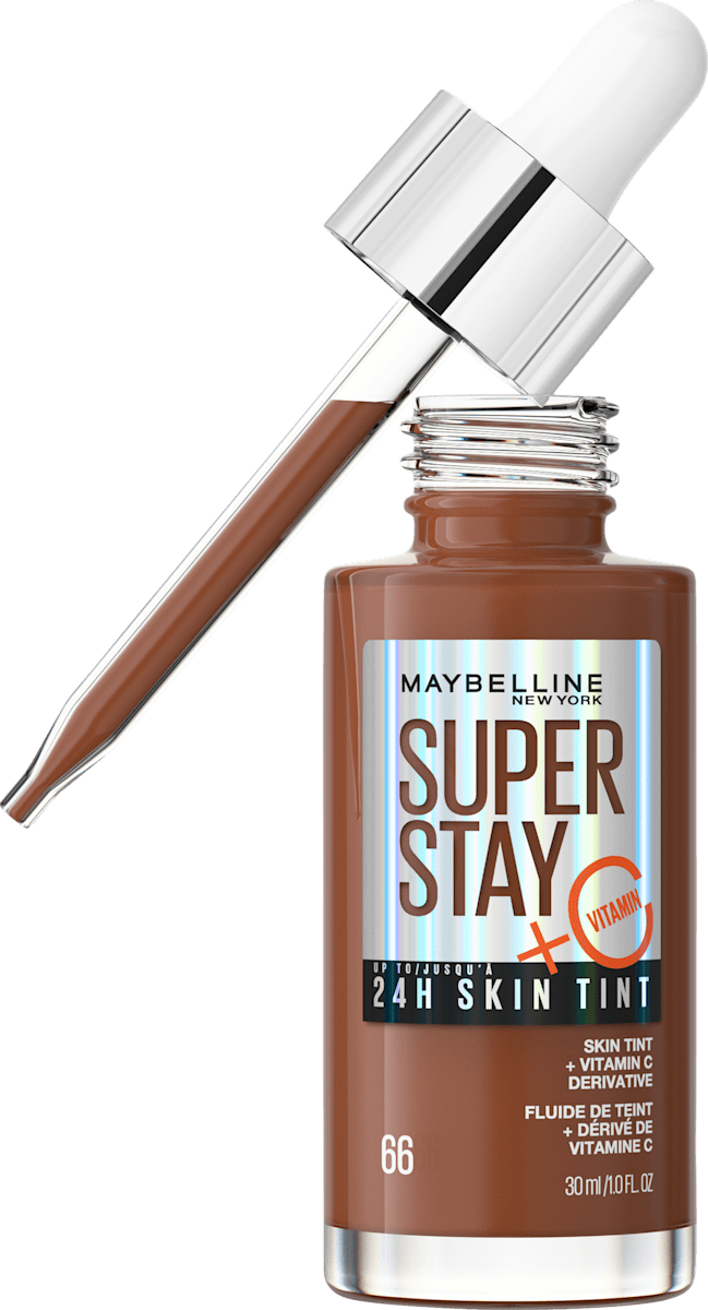 Maybelline New York Foundation Super Stay 24H Skin Tint 66 Hazelnut, 30 ...