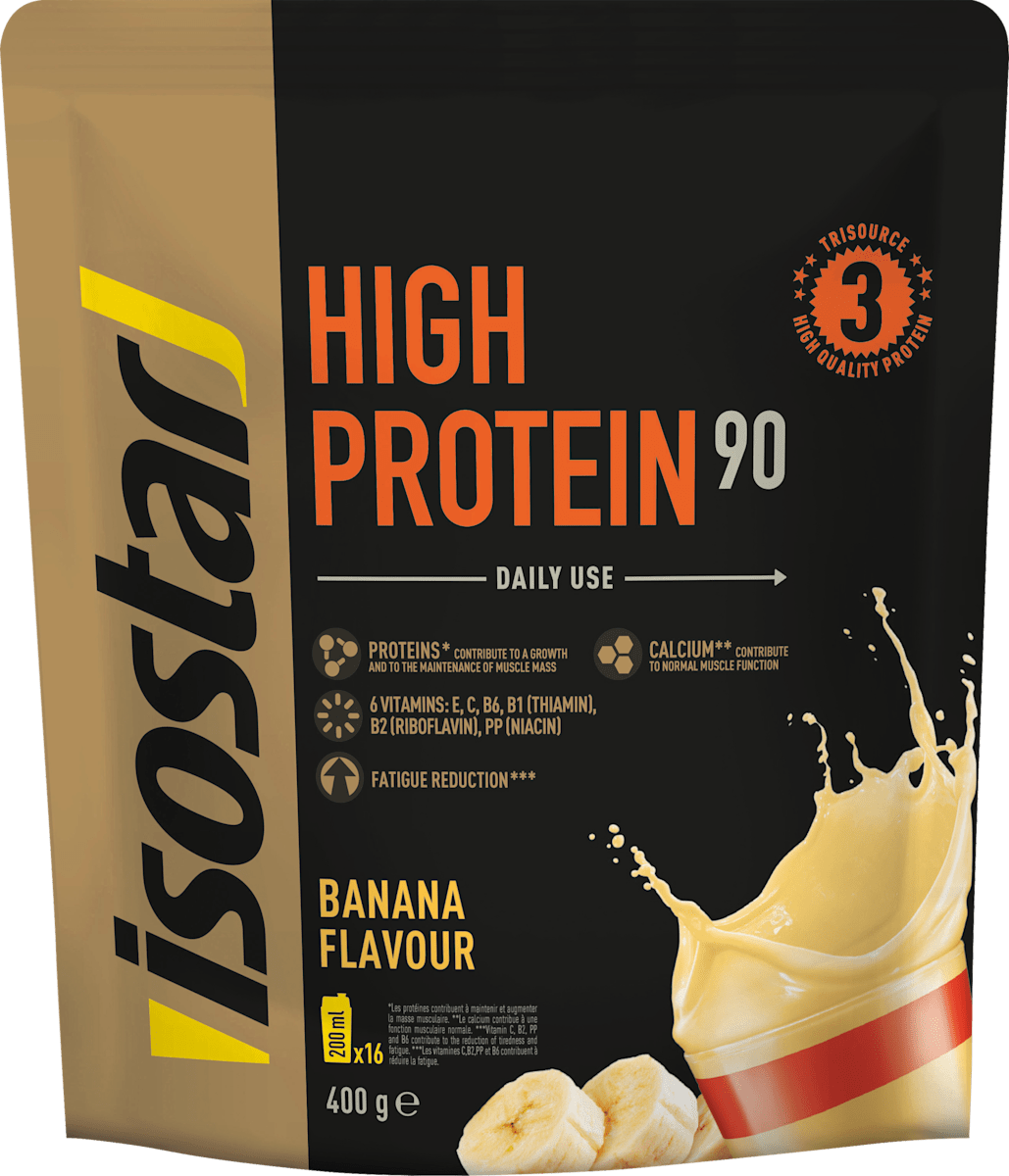 Isostar Proteinpulver High Protein 90 Bananengeschmack, 400 g | dm.at