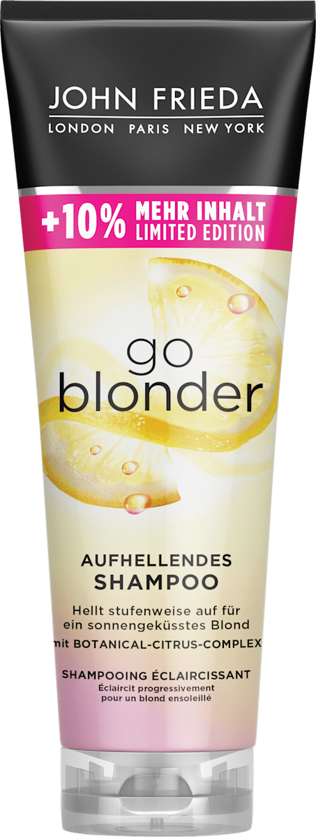 John Frieda go blonder Aufhellendes Shampoo, 275 ml dm Dauerpreis: Immergünstig einkaufen | dm.at