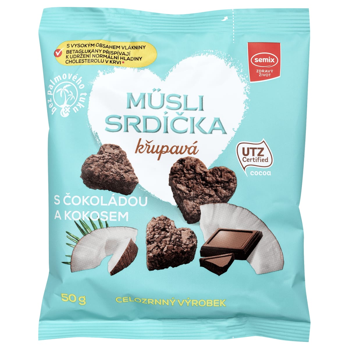 Semix müsli srdíčka čoko-kokos, 50 g | dm.cz