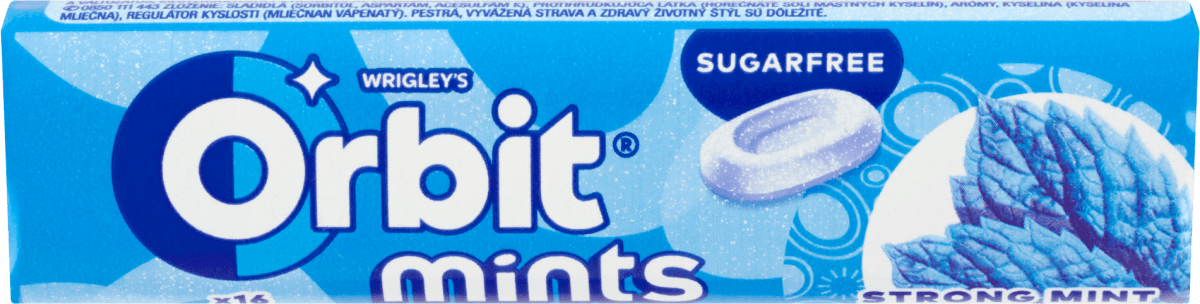 Orbit Mints bonbony Strong Mint, 28 g Nakoupit výhodně online | dm.cz